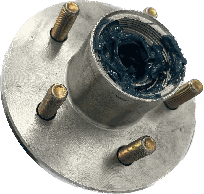 Trailer Hub, 1-3/8" X 1-1/16" Bearings, Vortex Grease System, 5 X 4.5 ...