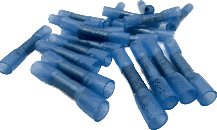 16-14 Gauge Blue Heat Shrink Insulated Butt Splices Wt-Hsbsb